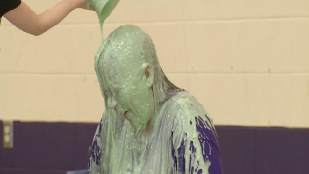 Chesapeake Elementary students get to slime teacher as reward for ...