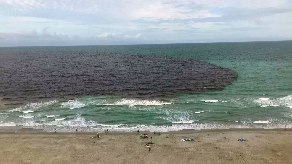 Large area of brown water moving down the Grand Strand | WPDE